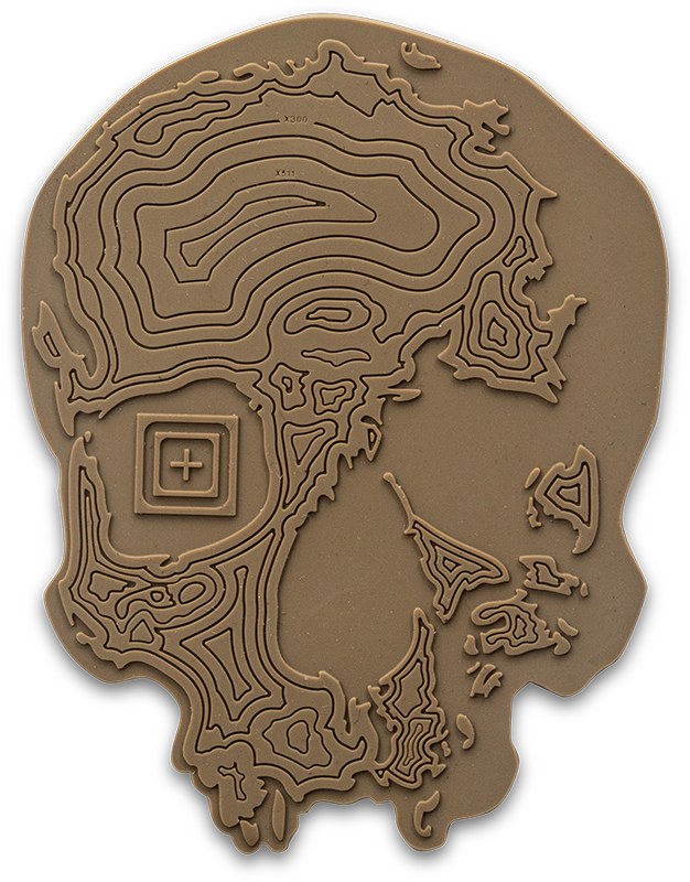 5.11 Tactical Topo Skull Desert Patch - Tactical Gear