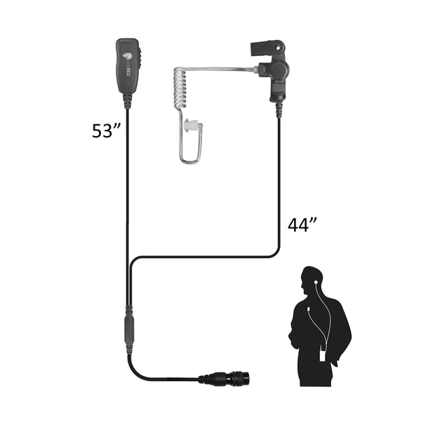Code Red Headsets Investigator QD Two-Wire Patrol Kit Microphone - QD ...