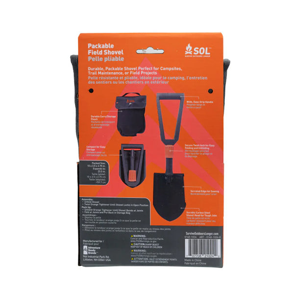 Survive Outdoors Longer SOL Packable Field Shovel - Tactical Gear