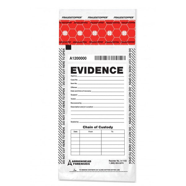 Arrowhead Forensics SureSeal Tamper Indicating Evidence Bags - Tactical ...