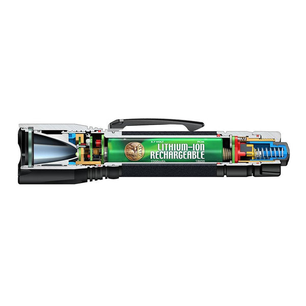 ASP Triad DF Rechargeable LED Flashlight with AC DC and USB chargers ...