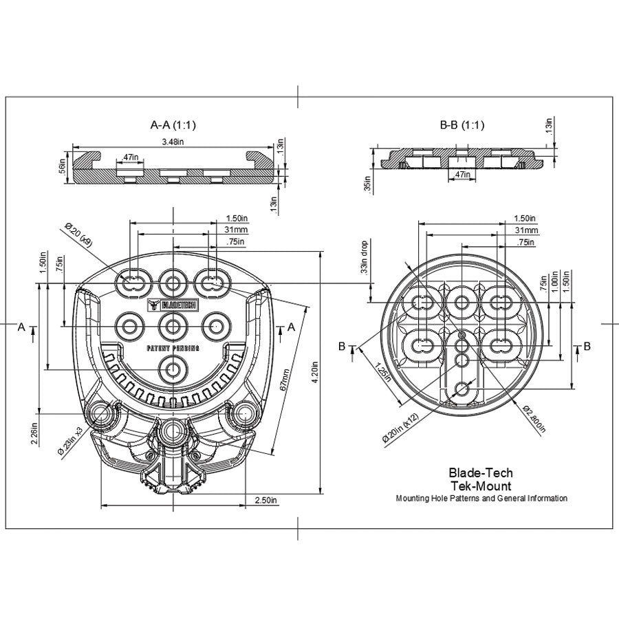 Blade-Tech Tek-Mount (Quick Connect Mounting System) - Tactical Gear