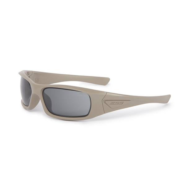 ESS 5B Sunglasses Tan Frame Smoke Gray Lenses - Tactical Gear