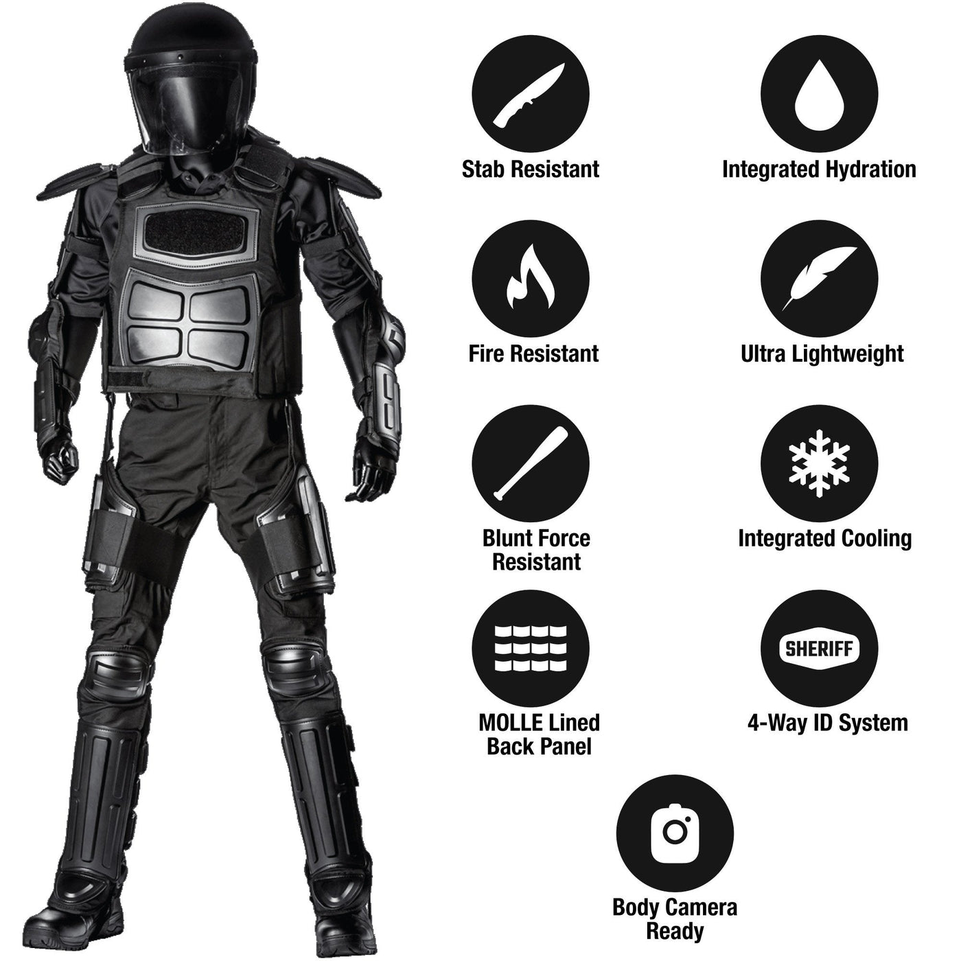 Haven Gear Enforcer Riot Suit Black - Tactical Gear