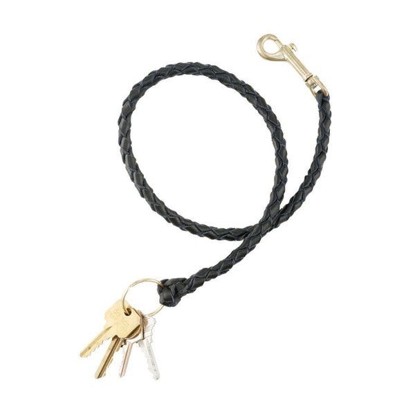 Aker Leather Jailers Leash Braided Leather Key Retainer Custom 27" Len ...