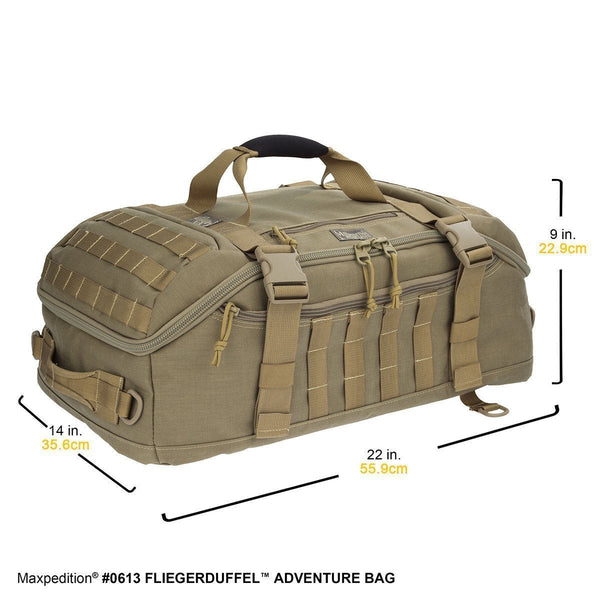 Maxpedition Fliegerduffel Adventure Duffle Bag and Backpack - Tactical Gear