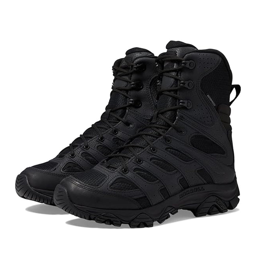 Merrell Tactical MOAB 3 Tactical Waterproof 8 Inches Side-Zip Boot Bla ...