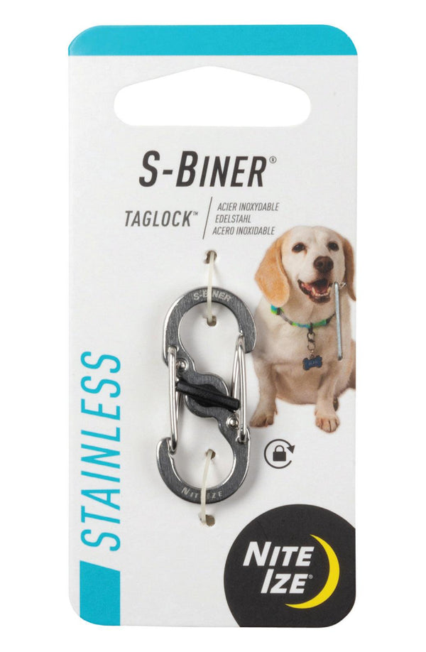 Nite Ize S-Biner TagLock Stainless Steel - Tactical Gear