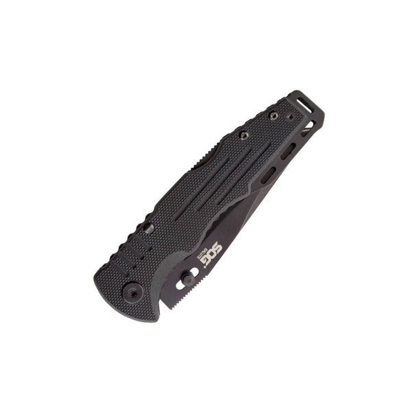 SOG Salute Mini Black Plain Edge Knife - Tactical Gear