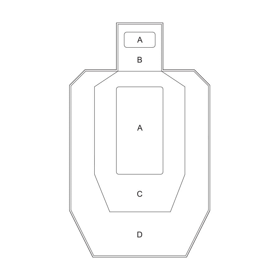 VTS Double Sided Tactical Targets (ZULU) A1 150GSM Pad of 100 ...