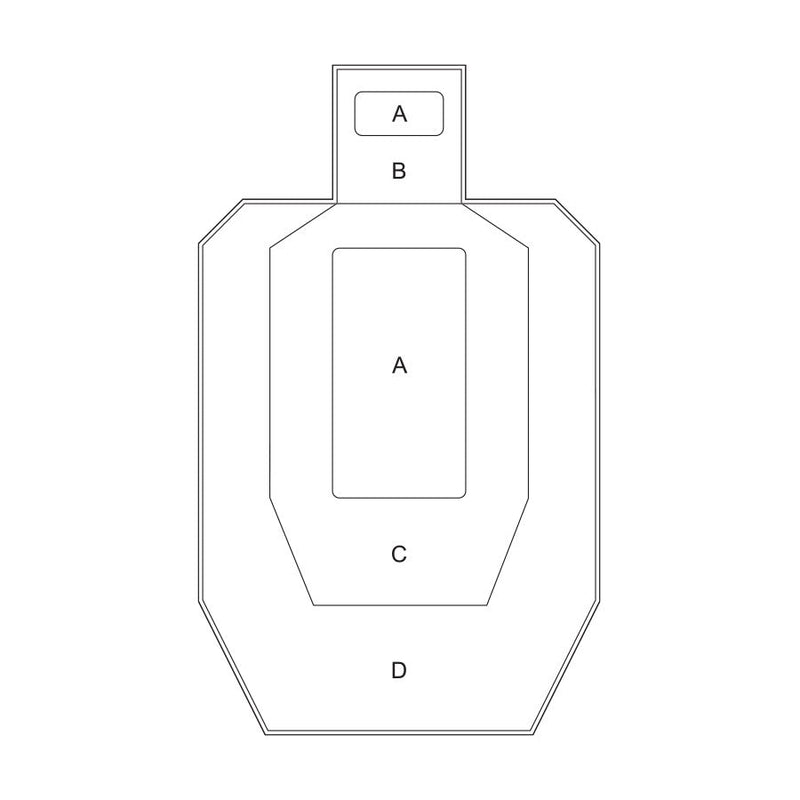 VTS Double Sided Tactical Targets (ZULU) A1 150GSM Pad of 100 ...