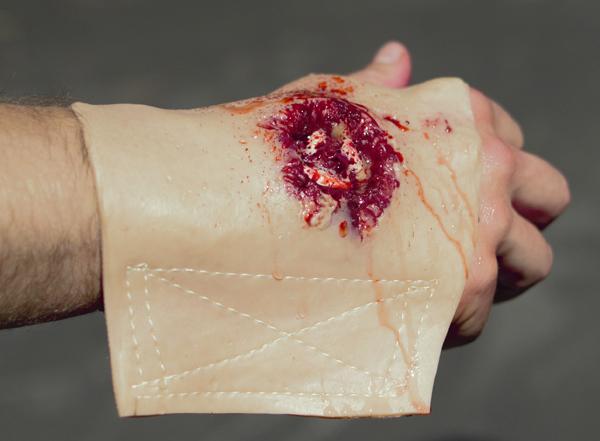 Wearable Wounds GSW Through Hand Right - Tactical Gear